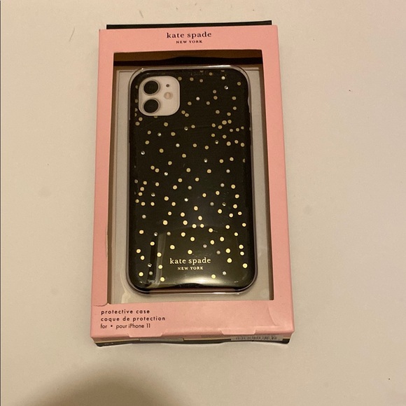 kate spade | Accessories | Kate Spade Black And Gold Phone Case For ...